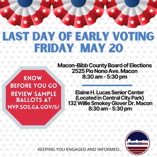 Early Voting Reminder from #MiddleGaVotes