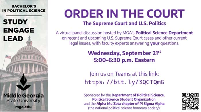 Political Science Discussion Series: The Supreme Court and US Politics ...
