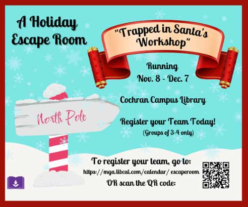 Trapped in Santa's Workshop: A Holiday Escape Room - November 8-December 7