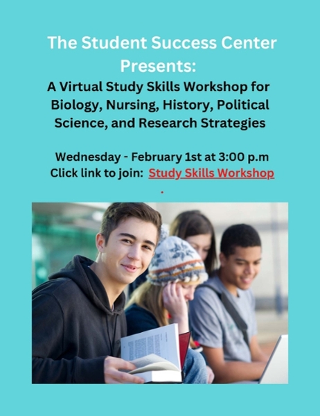 Virtual Study Skills Workshop - February 1