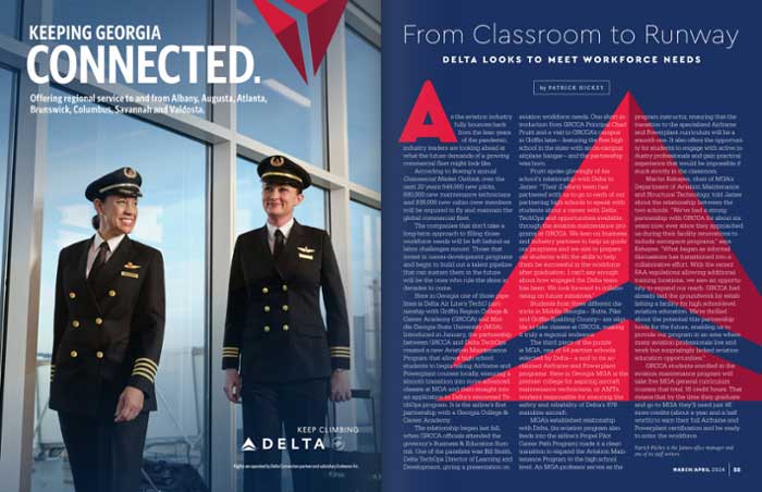 Delta Air Lines Discusses MGA Partnership in James Magazine Online
