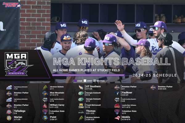 MGA Knights 2025 Baseball Schedule Released