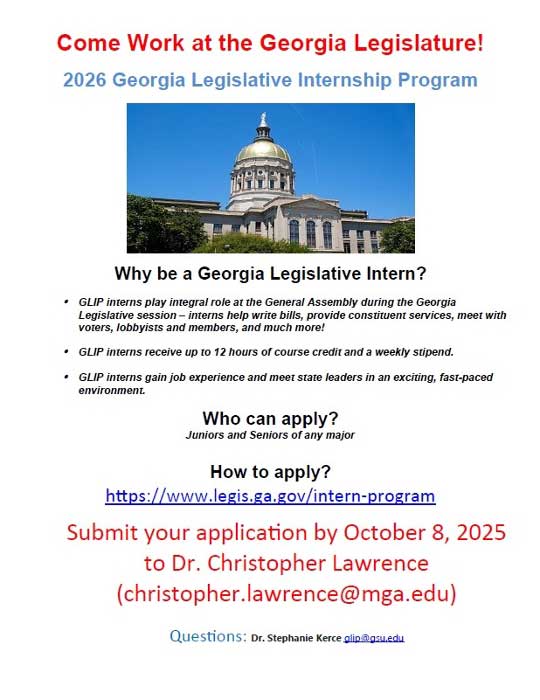 2026 Georgia Legislative Internship Program