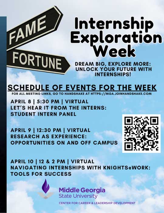 Internship Exploration Week - April 8-10