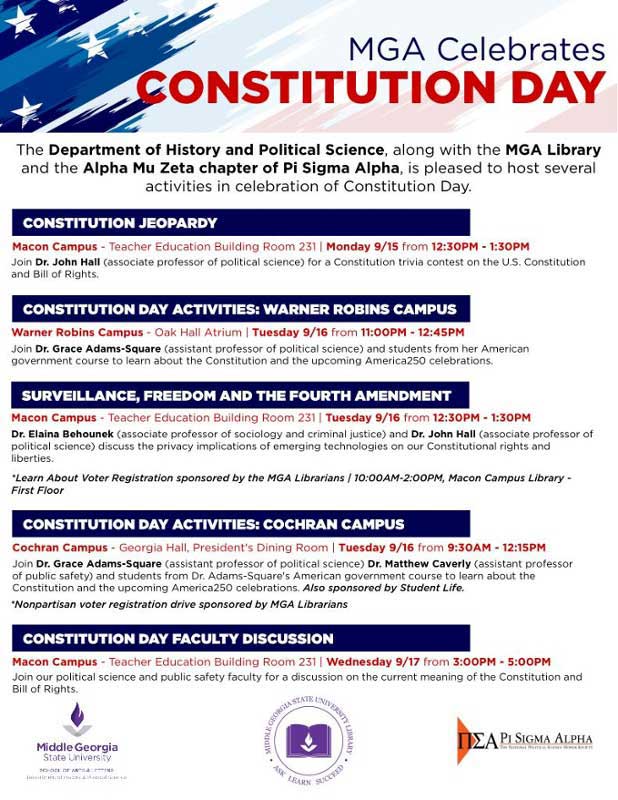 Constitution Day Events - September 15–19