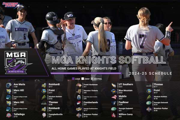 MGA Knights 2025 Softball Schedule Released