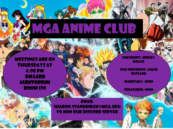 MGA Anime Club Weekly Meetings